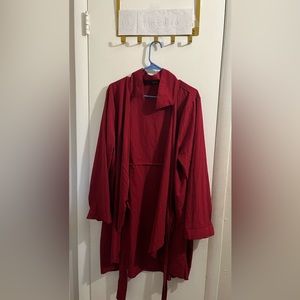 Tops | Plus Size Red Wrap Blouse | Poshmark
